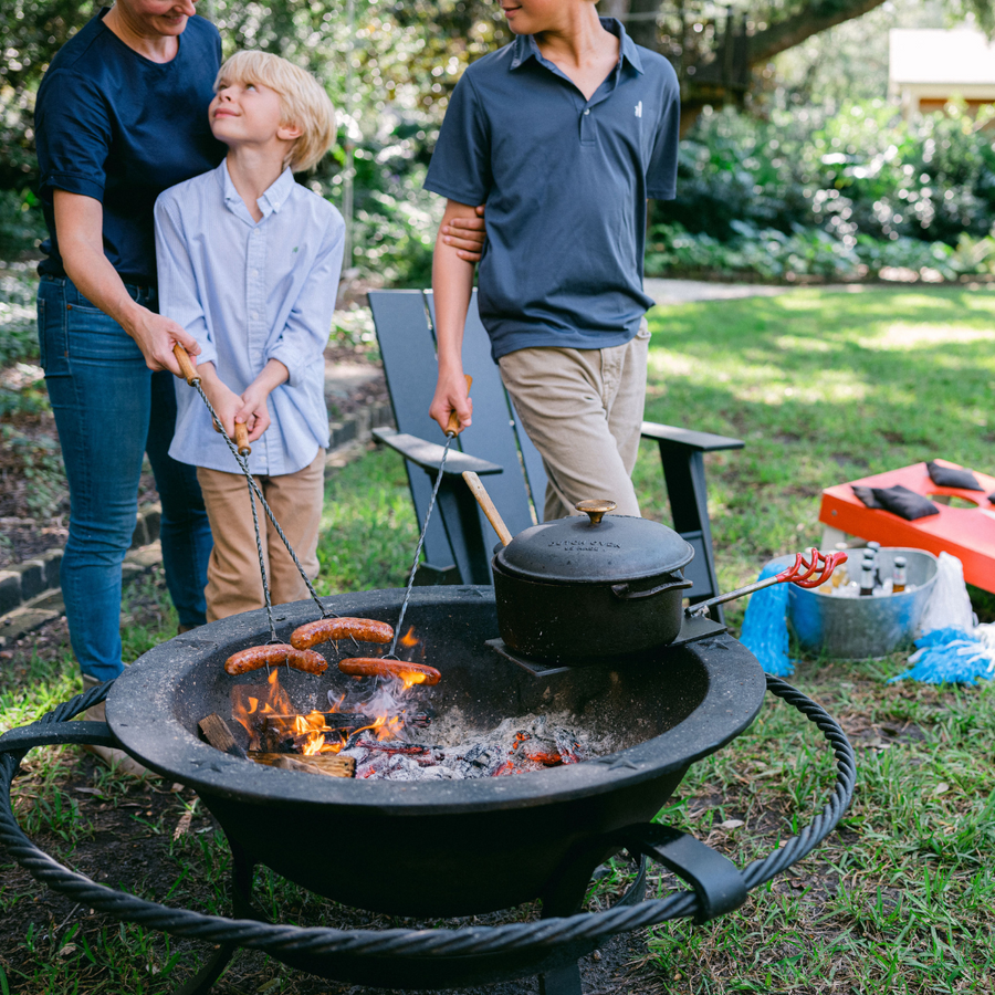 Side Kick - Fire Pit Side Grill Cooking Platform | Sea Island Forge