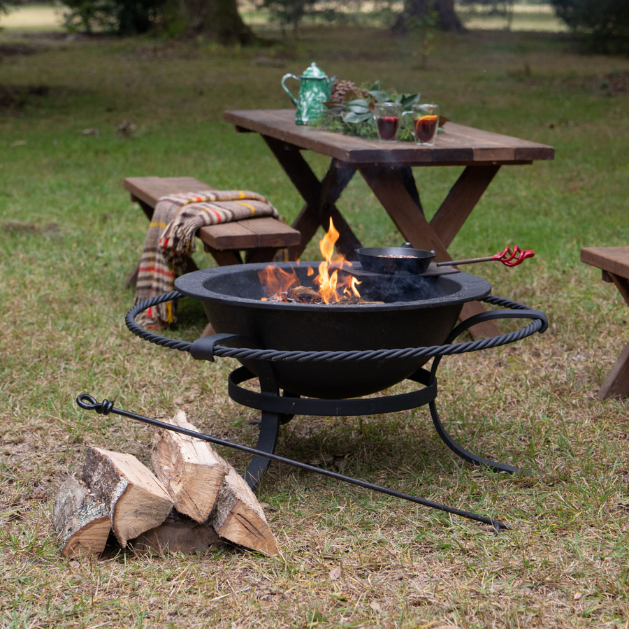 Side Kick - Fire Pit Side Grill Cooking Platform | Sea Island Forge